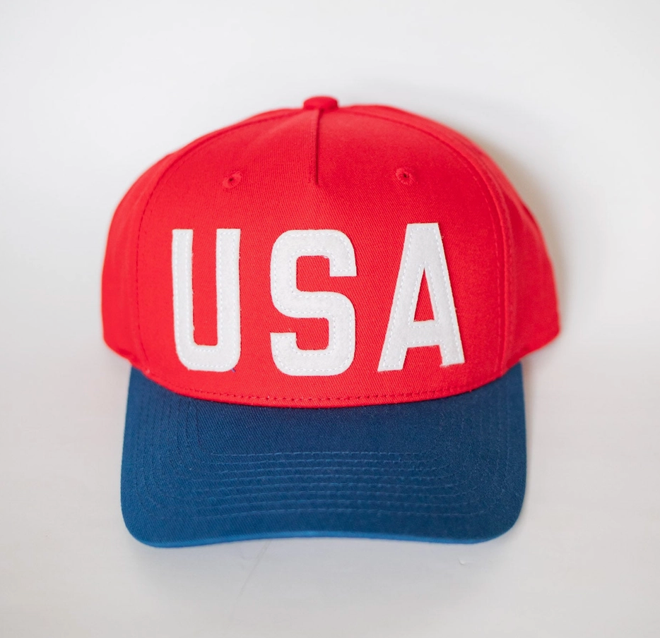 Felt Applique Twill Trucker, USA | Magpies Paducah